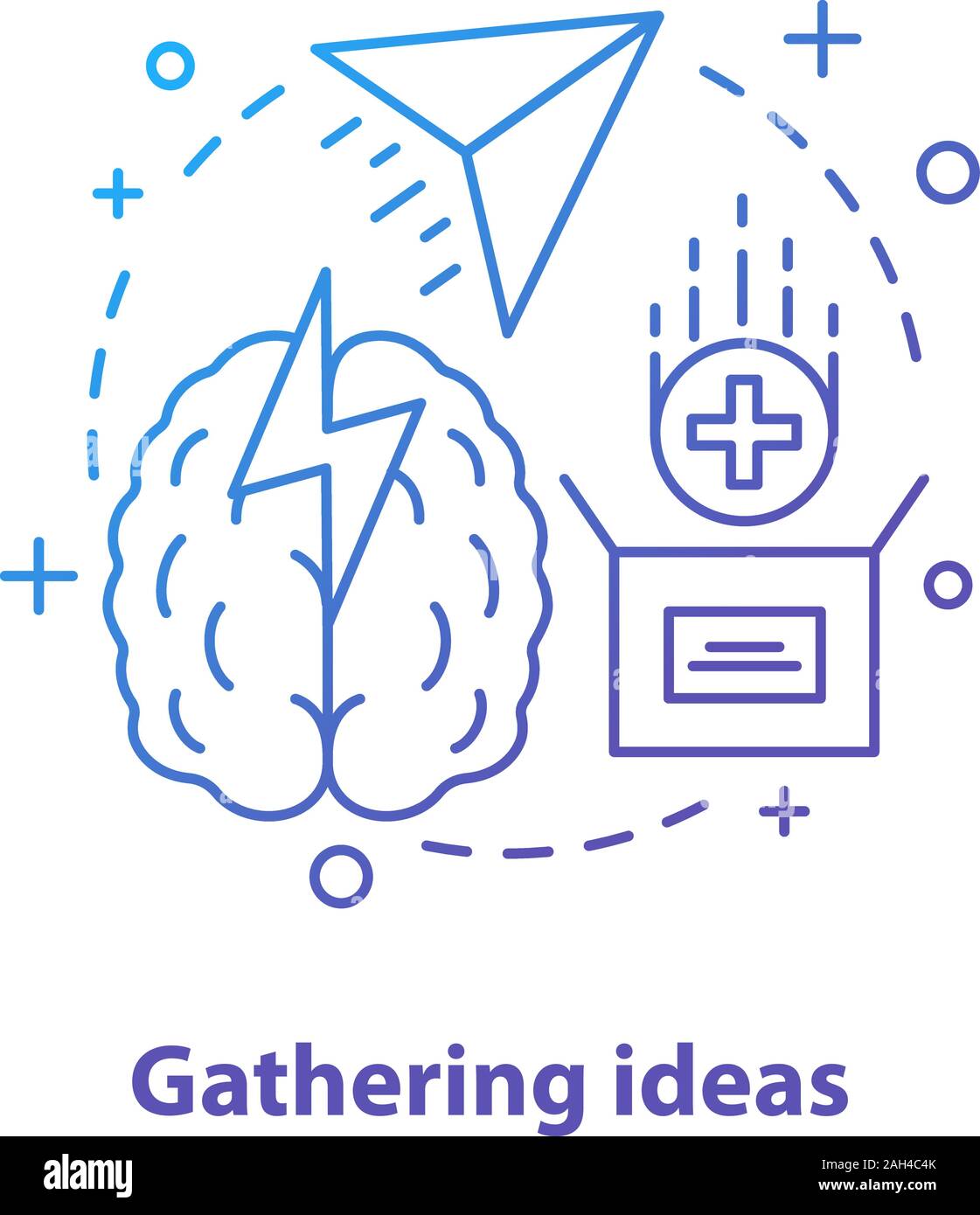 Brainstorming concept icon. Gathering ideas idea thin line illustration ...
