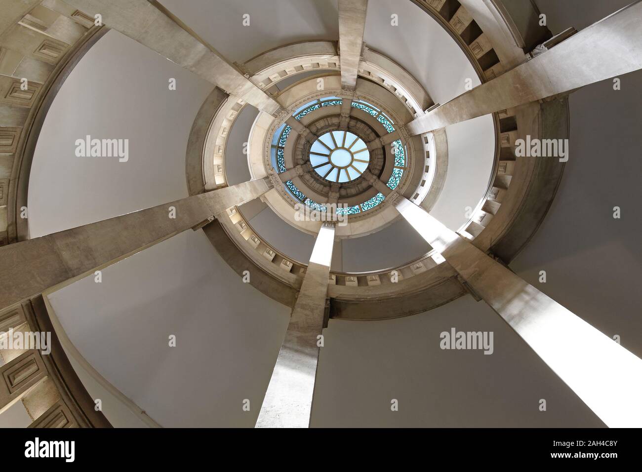 Spiral stone stair case in medieval building Stock Photo - Alamy