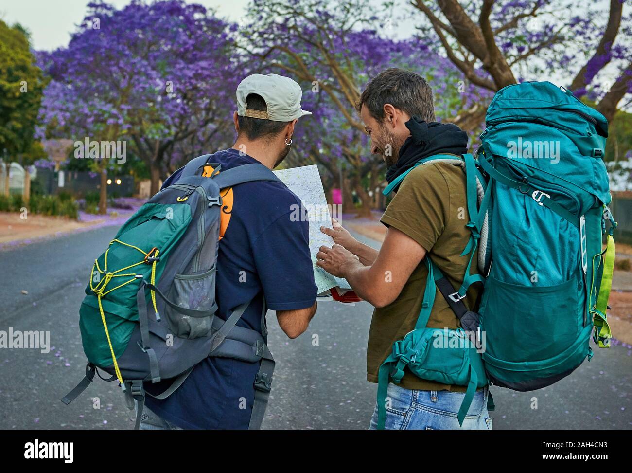 Checking a map hi-res stock photography and images - Alamy