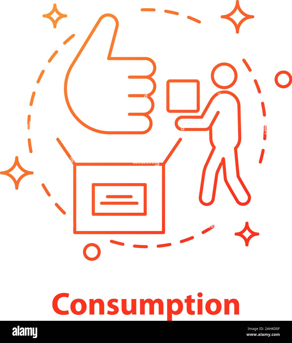 Consumption concept icon. Purchasing idea thin line illustration ...