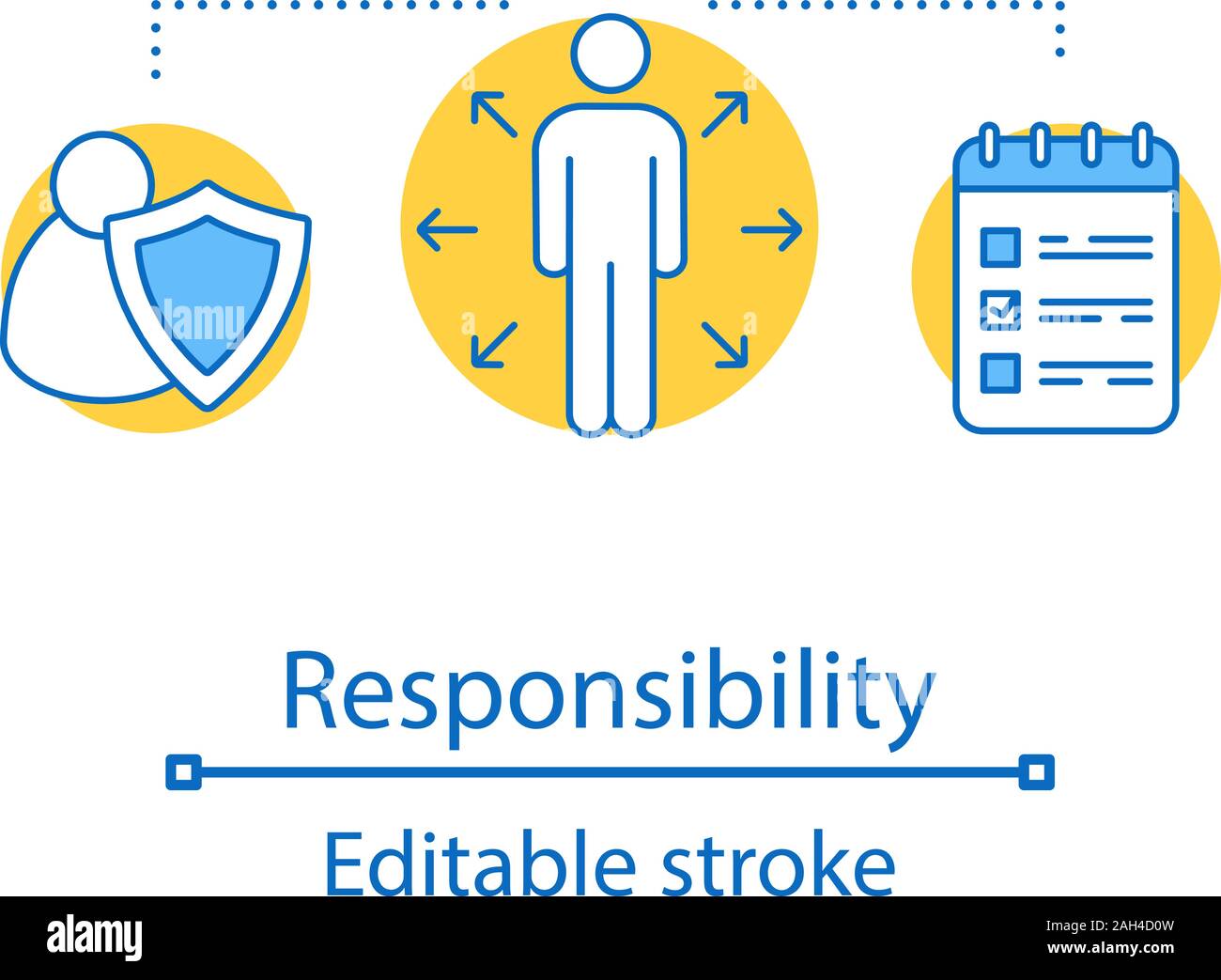 Responsibility concept icon. Decision management idea thin line ...