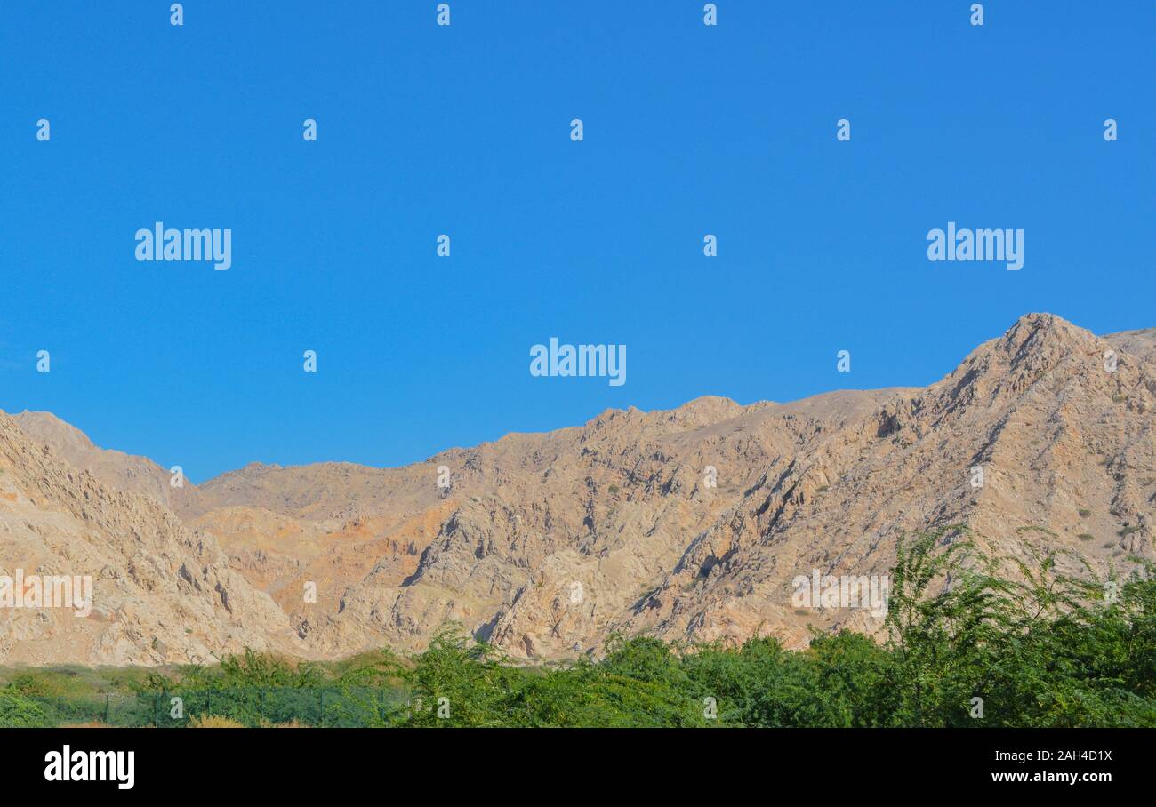 Al Hajar Mountains near Ras al Khaimah, United Arab Emirates Stock ...