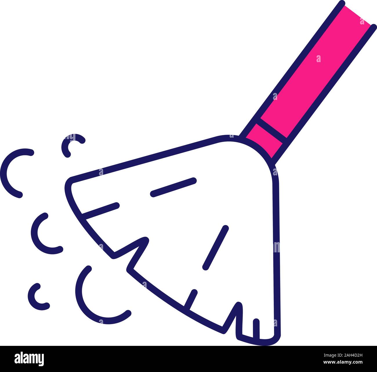 Sweeping broom color icon. Cleaning. Sweeping floor. Isolated vector ...