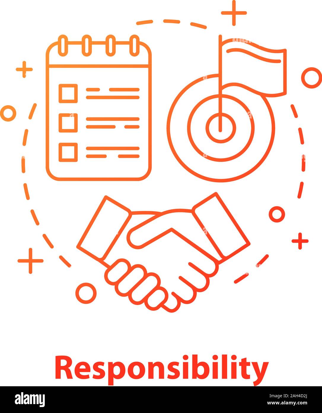 Responsibility concept icon. Trust idea thin line illustration ...