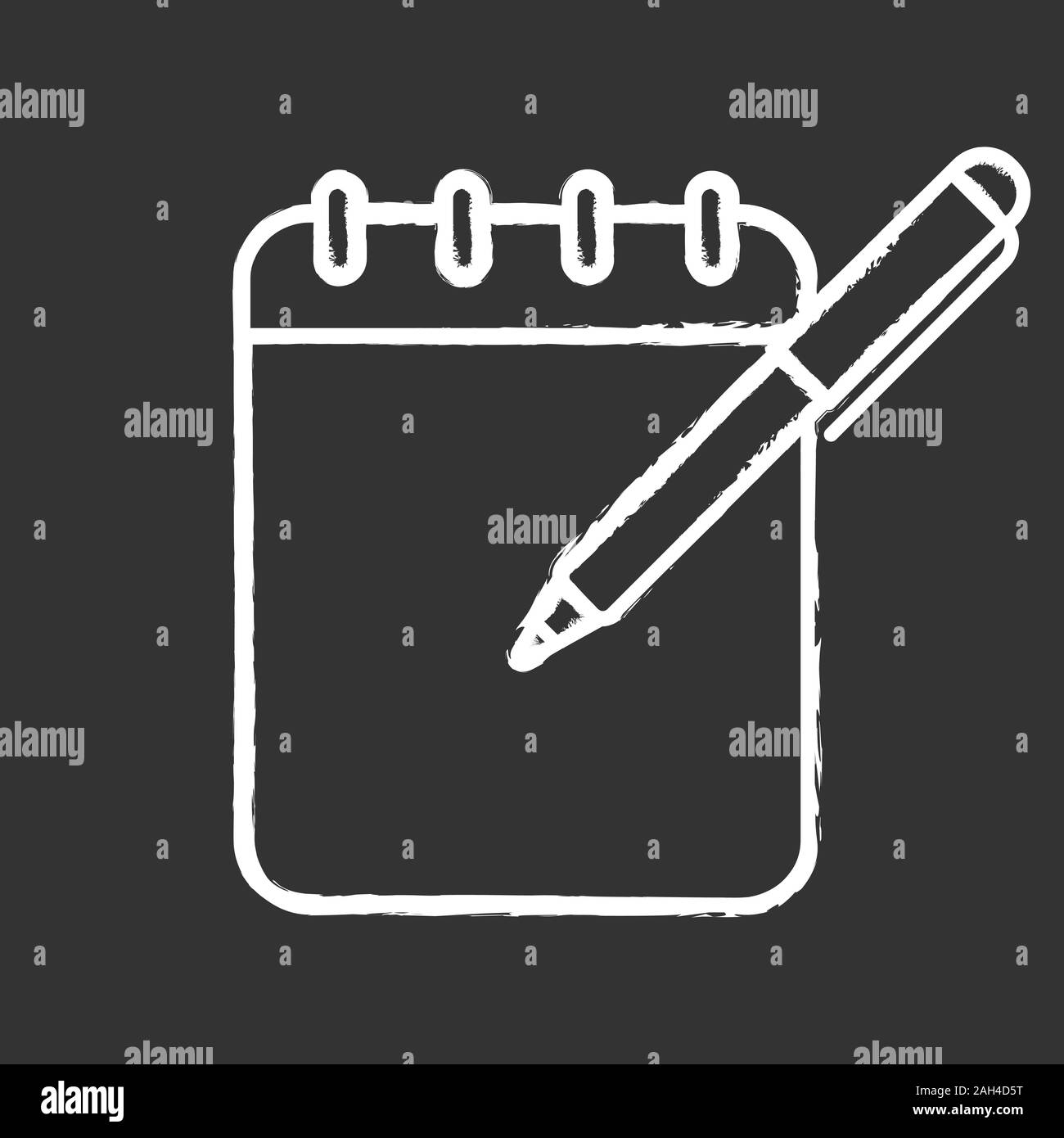 Notepad with pen chalk icon. Taking notes. To do list. Planner. Action ...