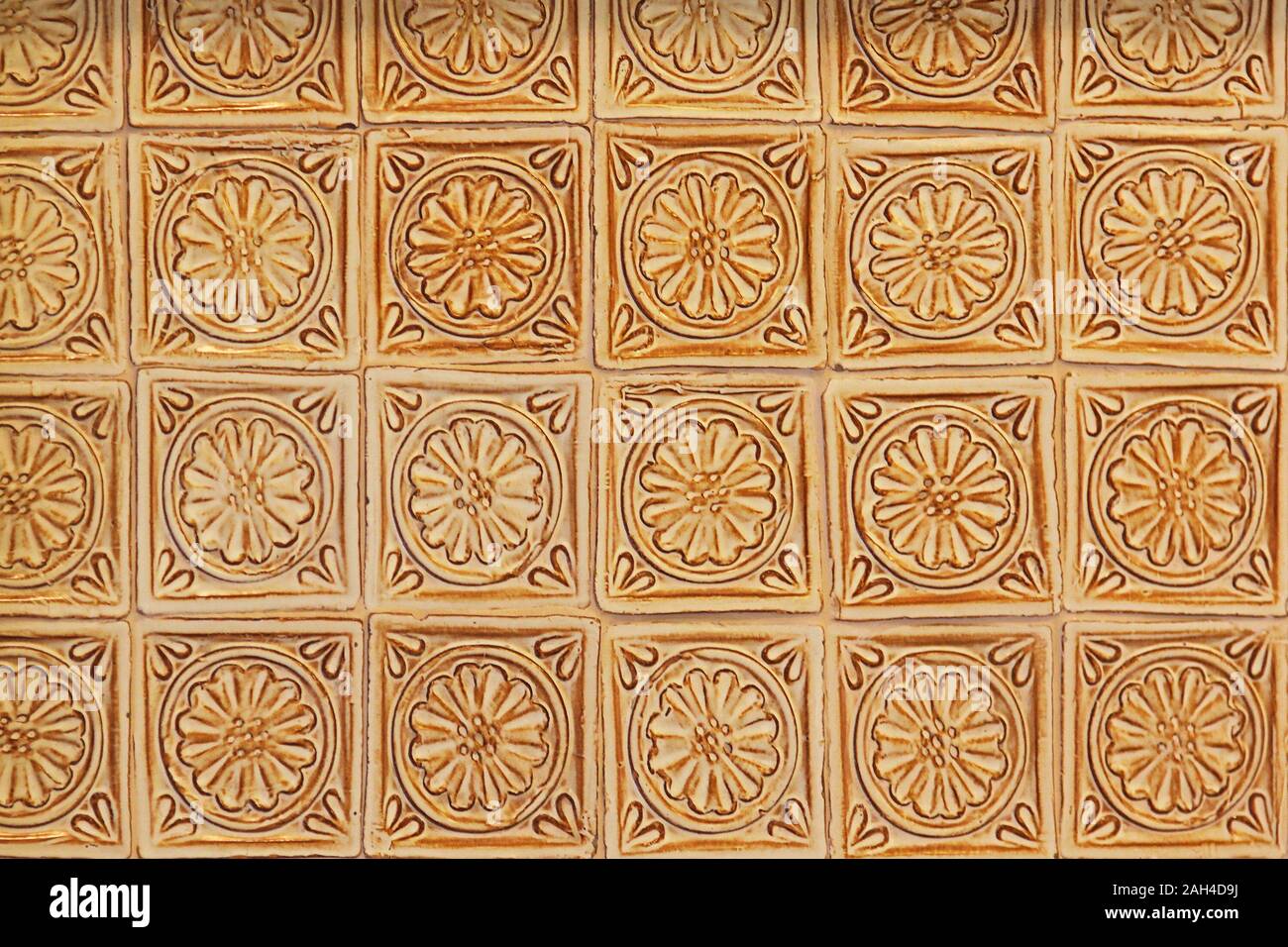 Close up shot of medieval style tiles Stock Photo - Alamy
