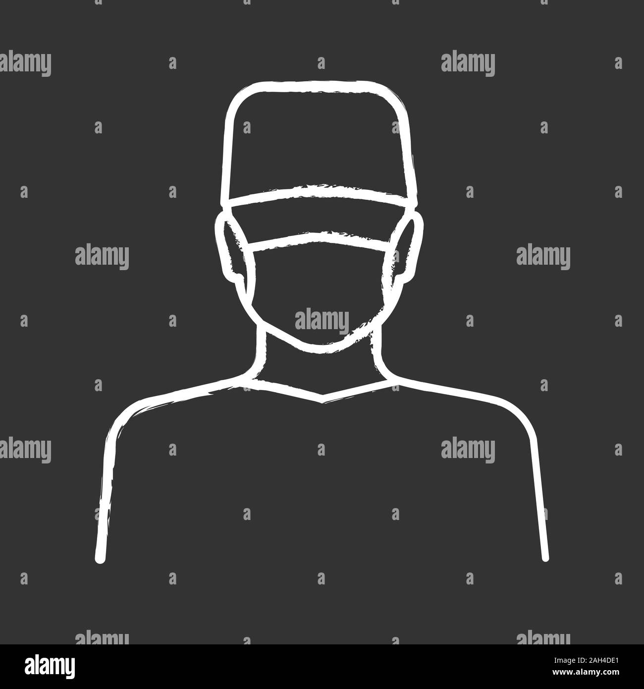 Plastic surgeon chalk icon. Doctor, therapist, general practitioner ...