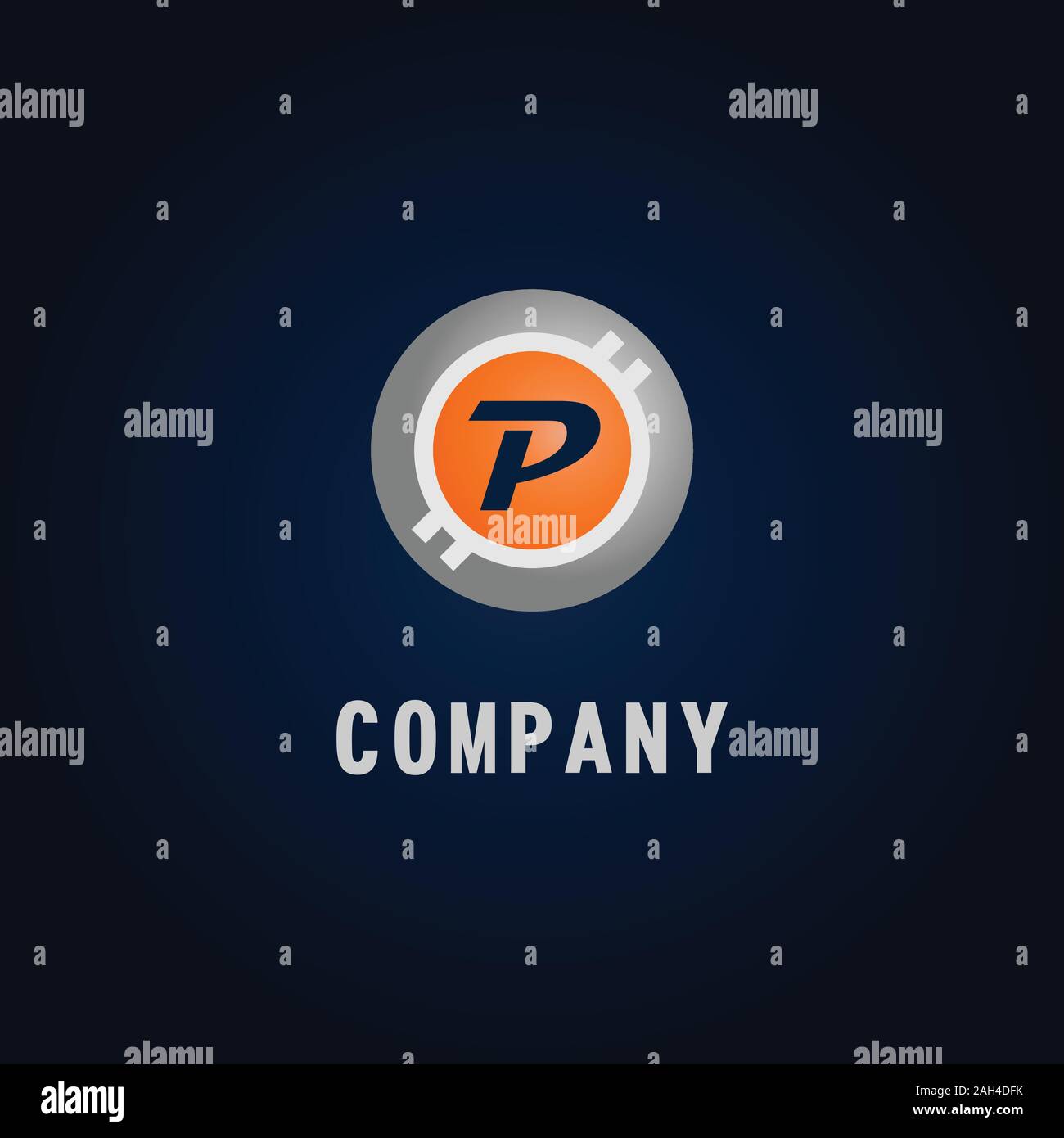 Letter P Alphabetic Logo Design Template, Crypto Curency Logo Concept ...