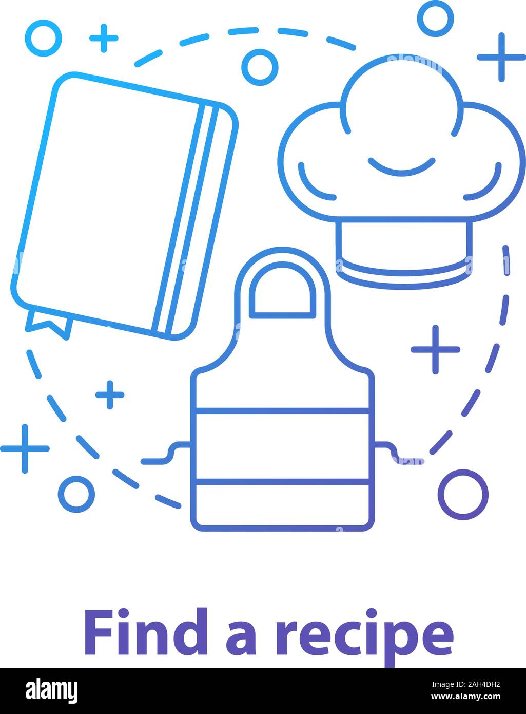 Recipe choosing concept icon. Culinary idea thin line illustration ...