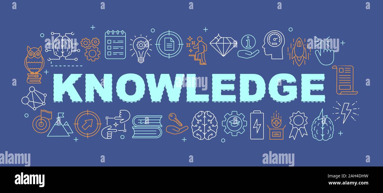 Knowledge word concepts banner. Learning process. Studying ...