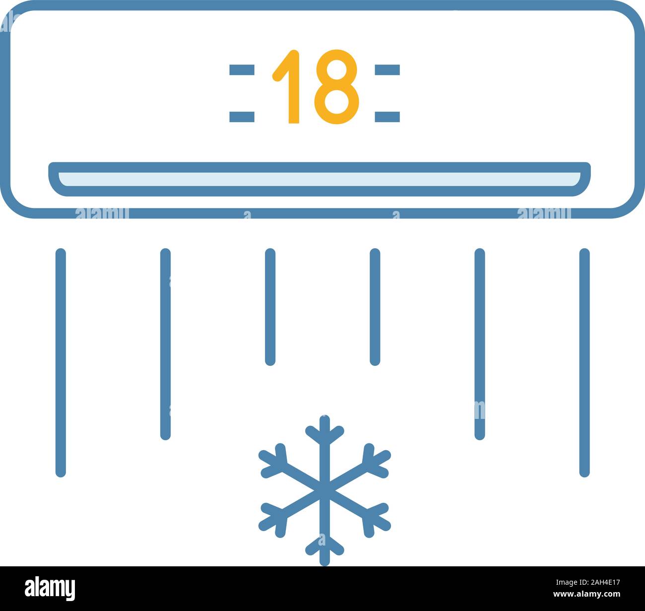 Air conditioner color icon. Air conditioning. Isolated vector ...