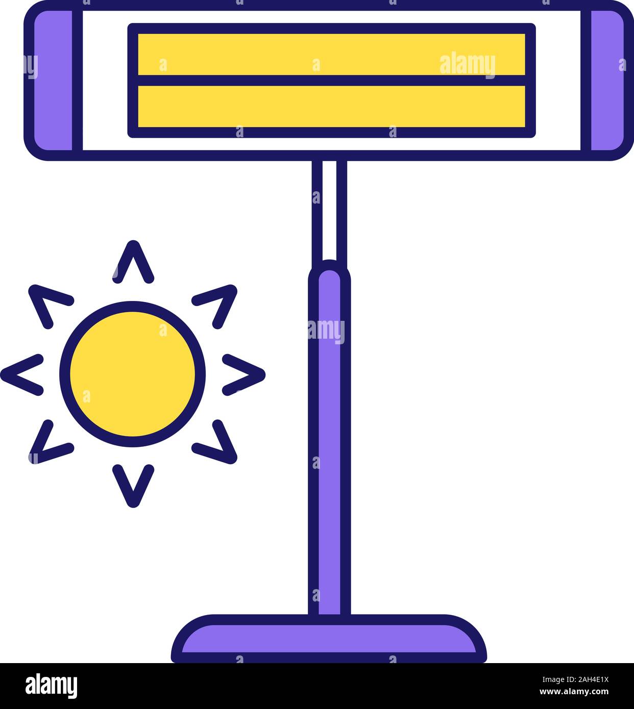 Infrared heater color icon. Pedestal electric heater. Household ...