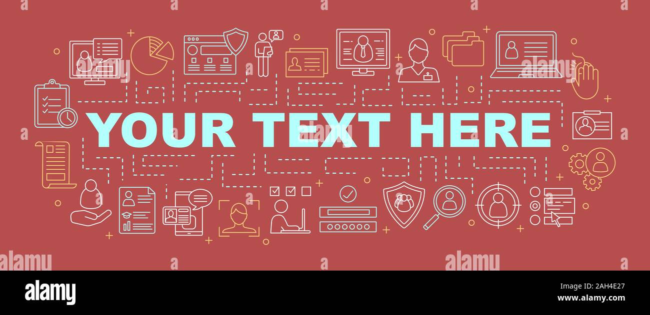 Personal ID word concepts banner. Identity verification. Authorization ...