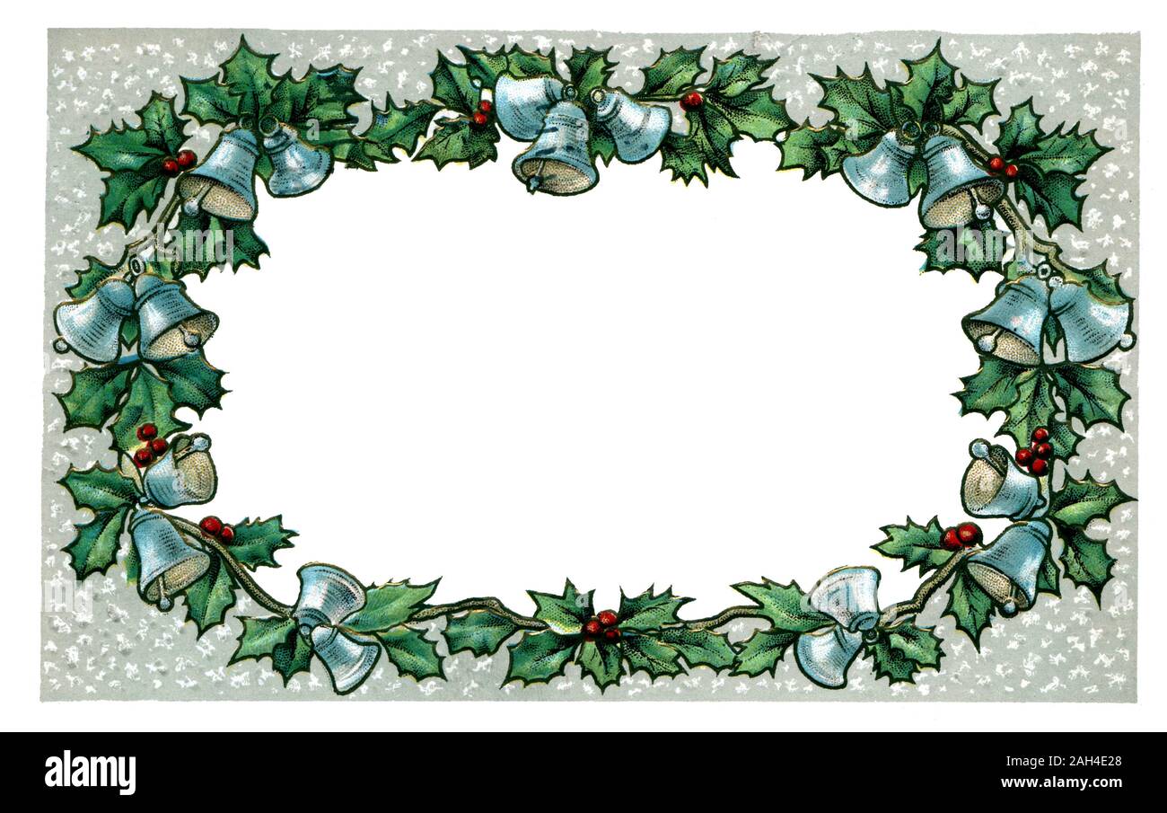 Vintage Christmas Holly Border