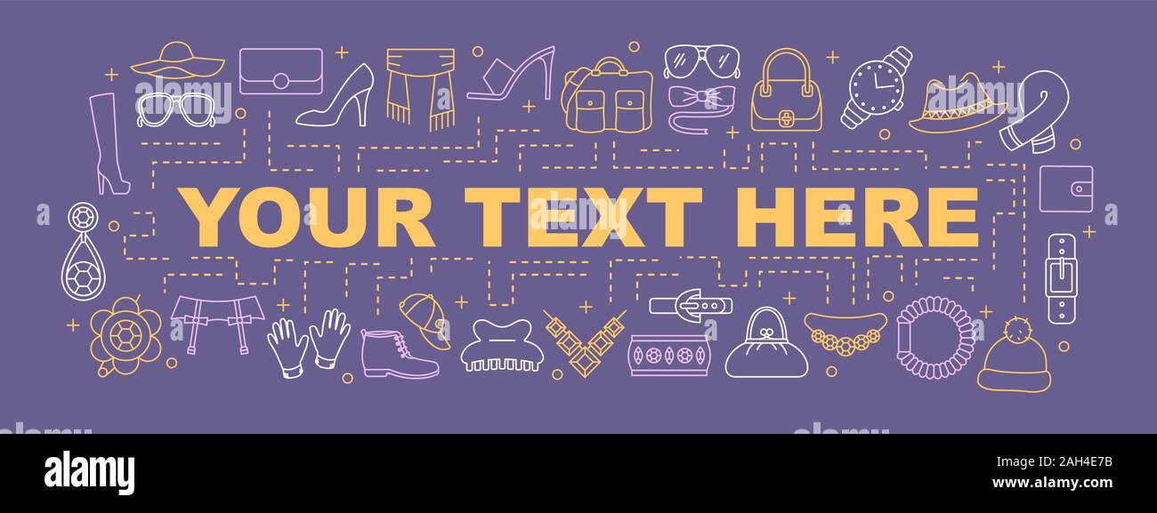 Fashion accessories word concepts banner. Handbags, jewerly, shoes ...