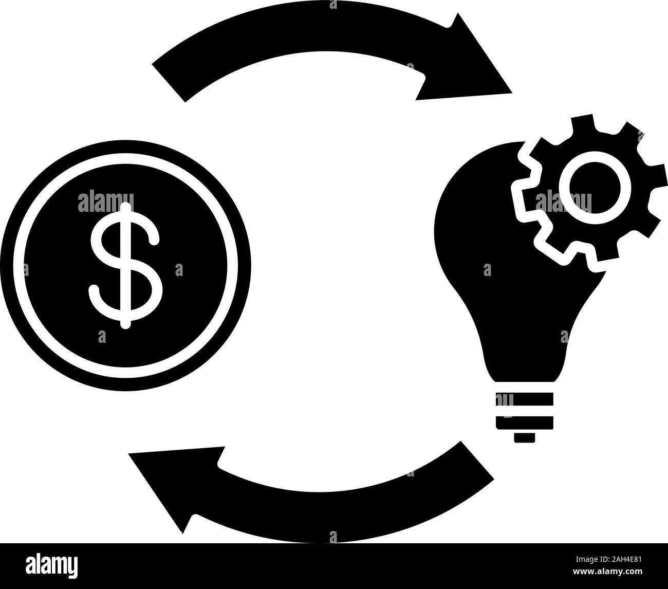 Crowdfunding glyph icon. Fundraising. Project funding. Financing and ...