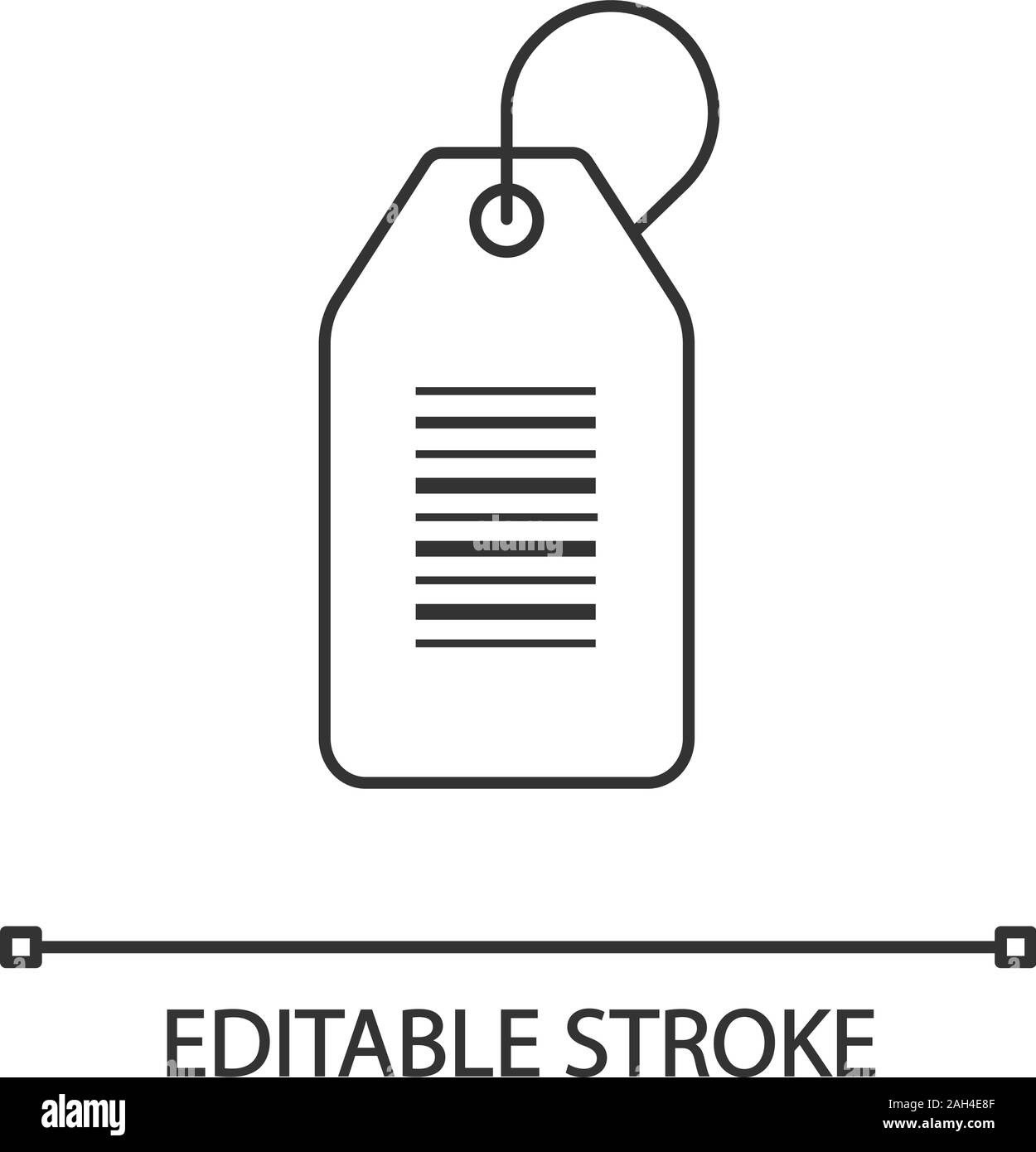 Barcode label linear icon. Thin line illustration. Linear bar code tag ...