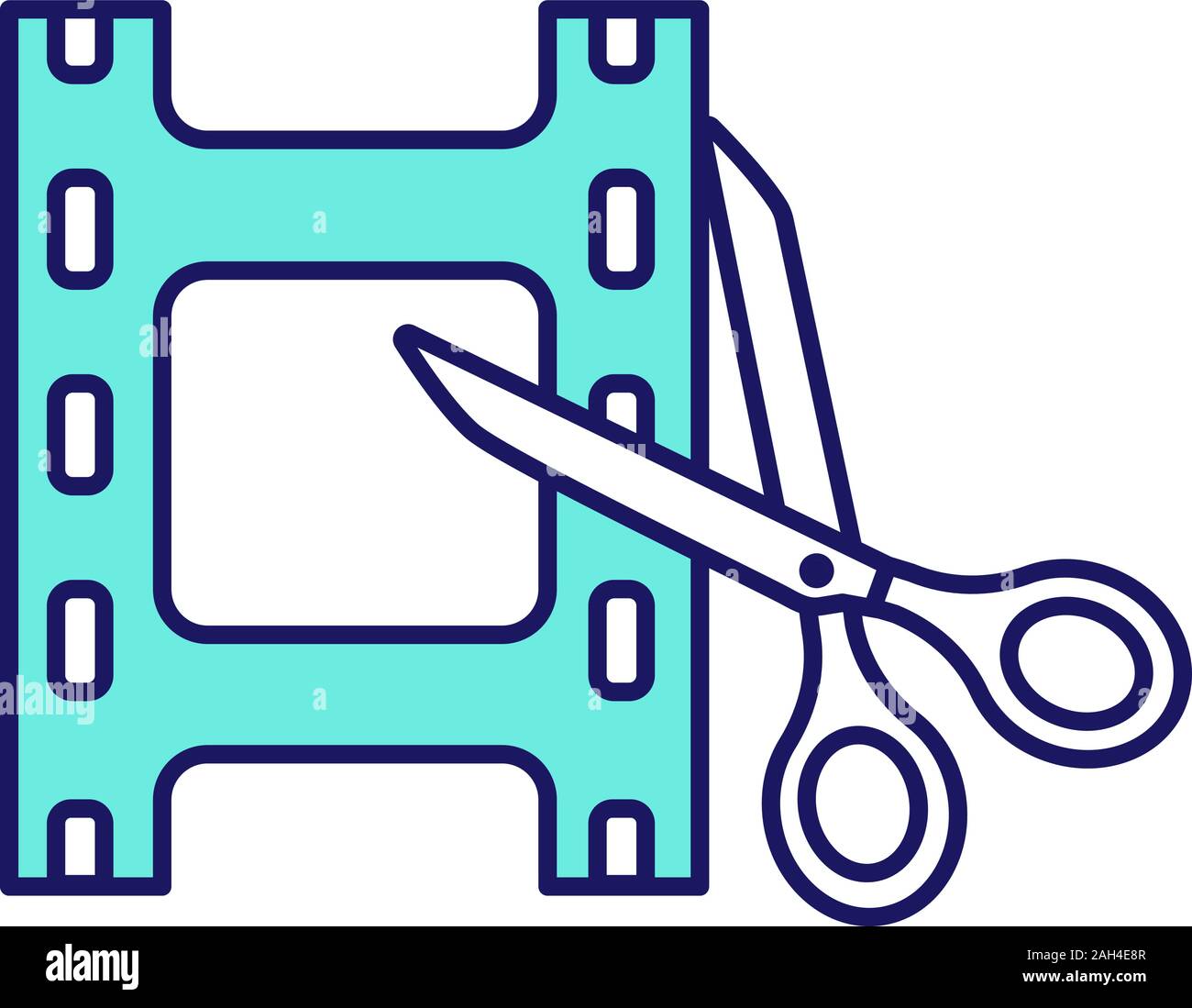 Video editing software color icon. Film making. Video cutting ...