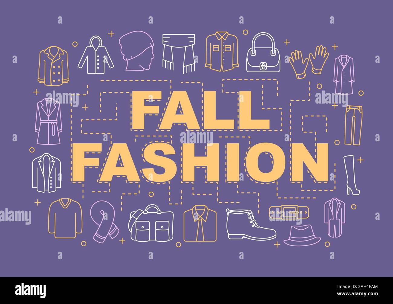Autumn fashion word concepts banner. Fall outfit. Clothing store ...