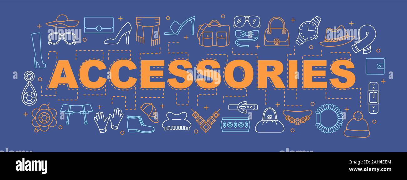 Fashion accessories word concepts banner. Handbags, jewerly, shoes ...