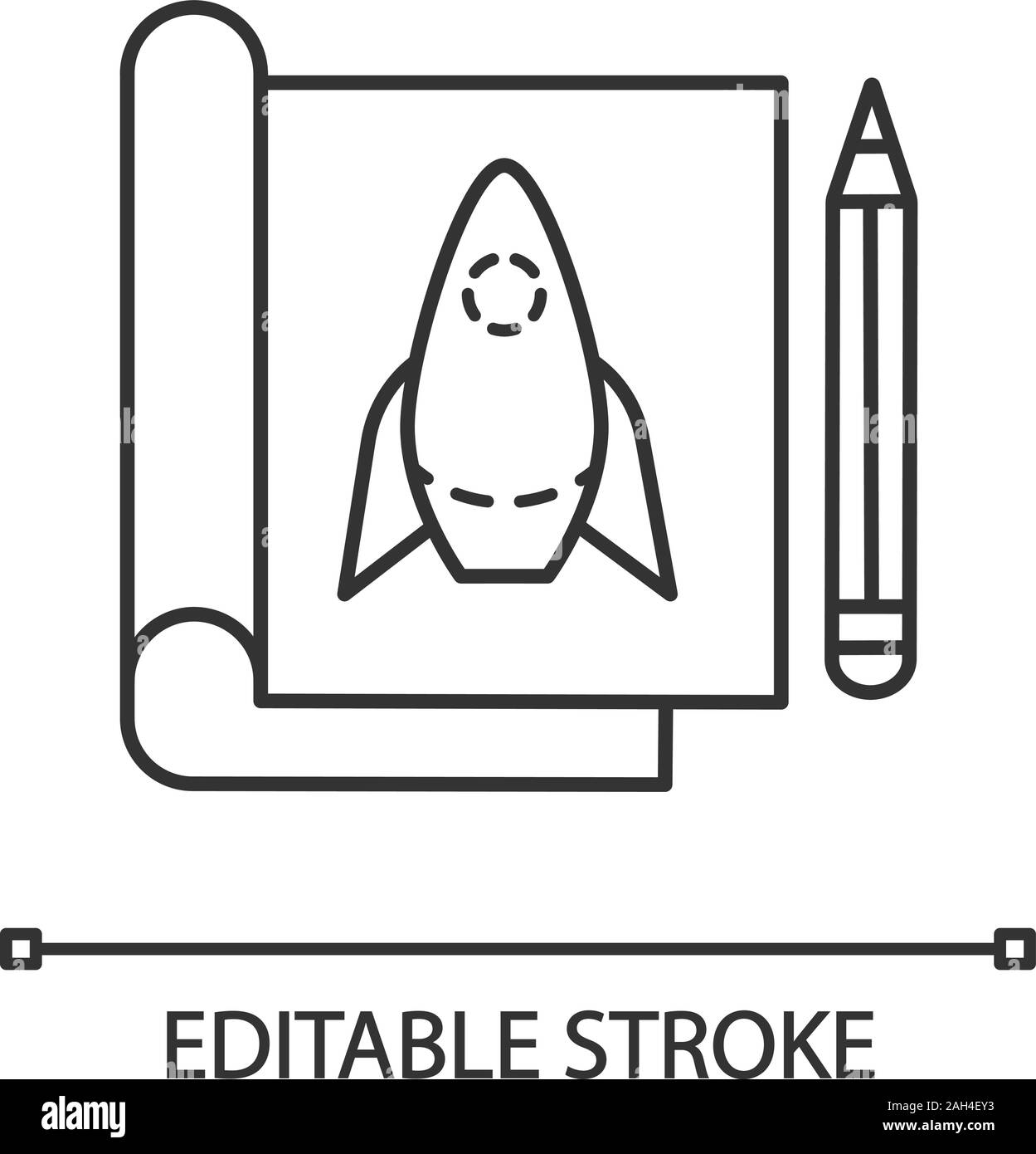 Product Prototype Creation Linear Icon Startup Planning Thin Line