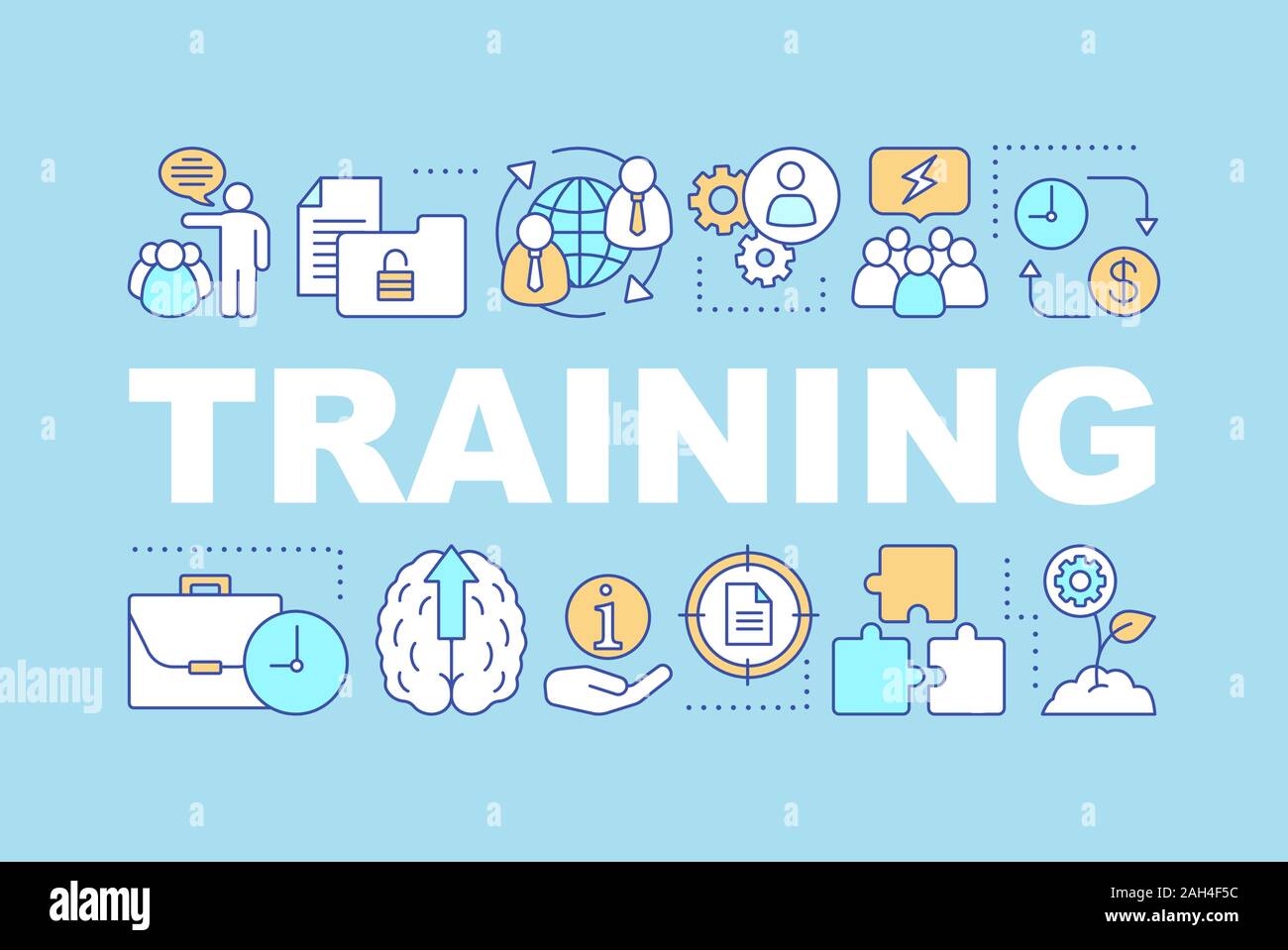 Interactive training word concepts banner. Business coaching and ...