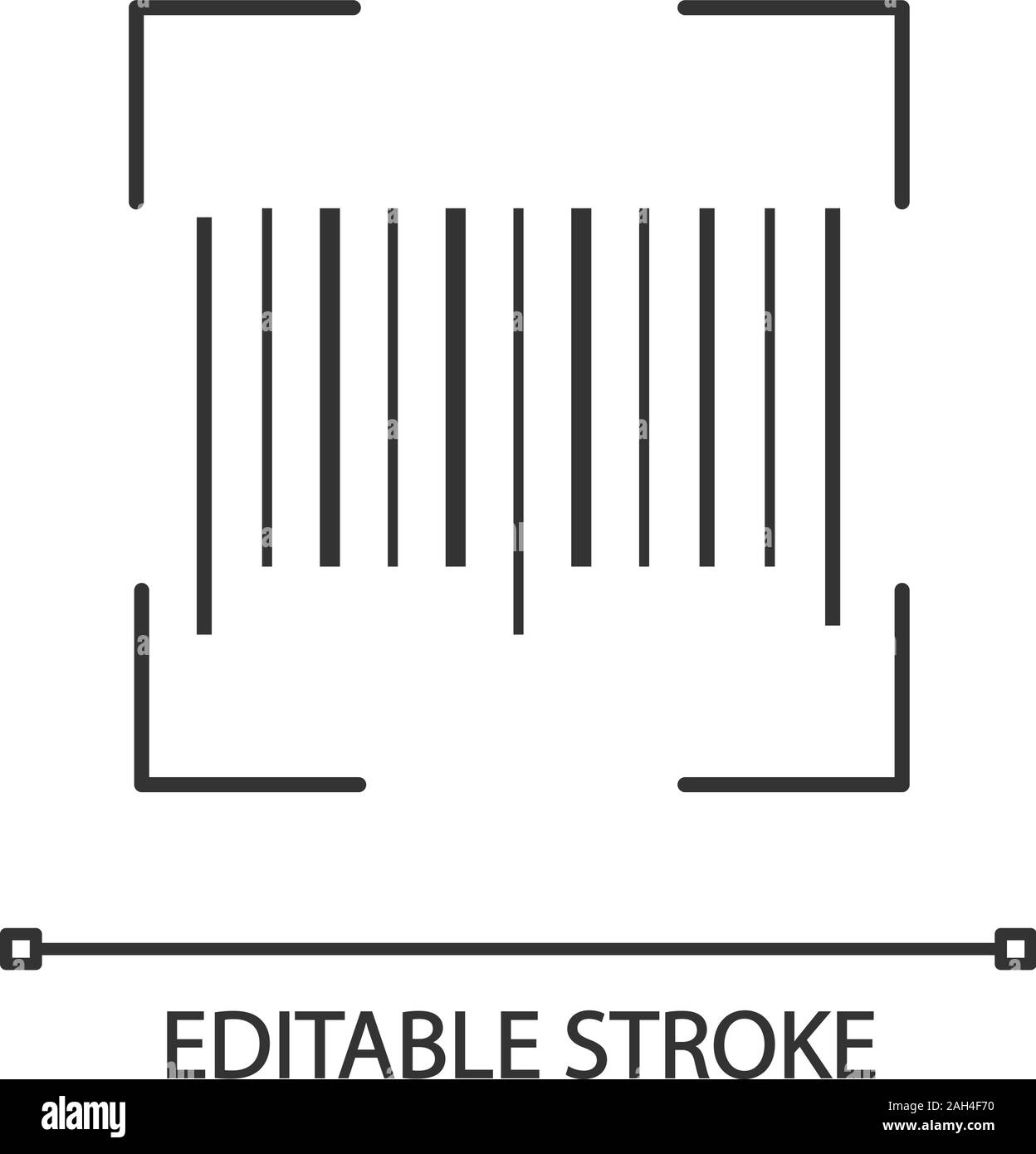 Traditional barcode linear icon. Linear code scanning. Thin line ...
