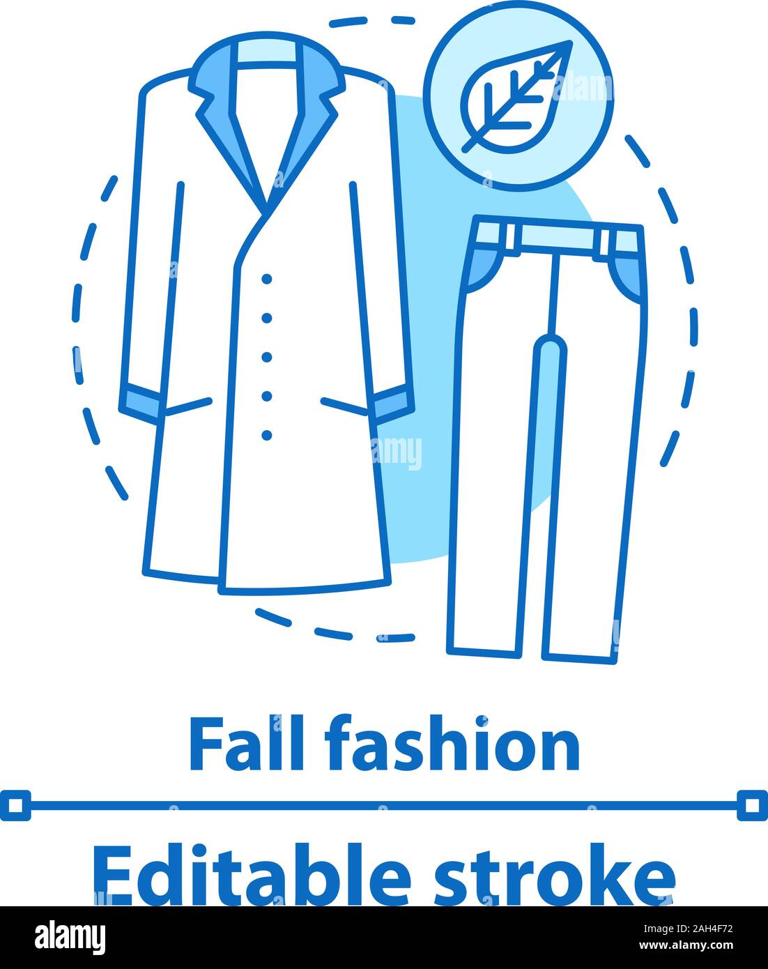Fall fashion concept icon. Autumn outfit. Clothing store. Coat and ...