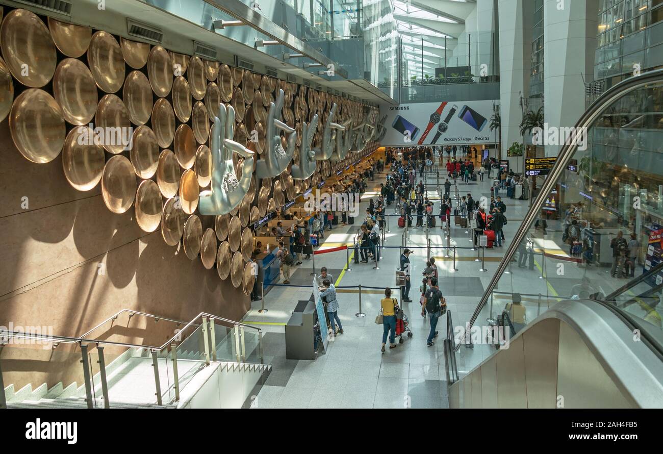 New Delhi, India - February 18, 2017: nine mudras - hand gestures ...