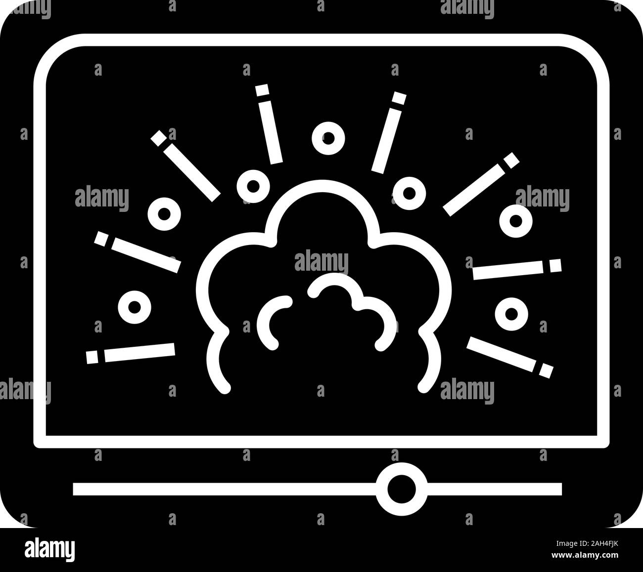 Visual effects glyph icon. FVX. Film making. Video editing. Movie ...