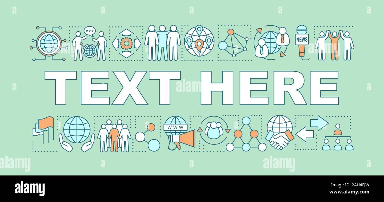 Worldwide communication word concepts banner. Networking. Globalization ...