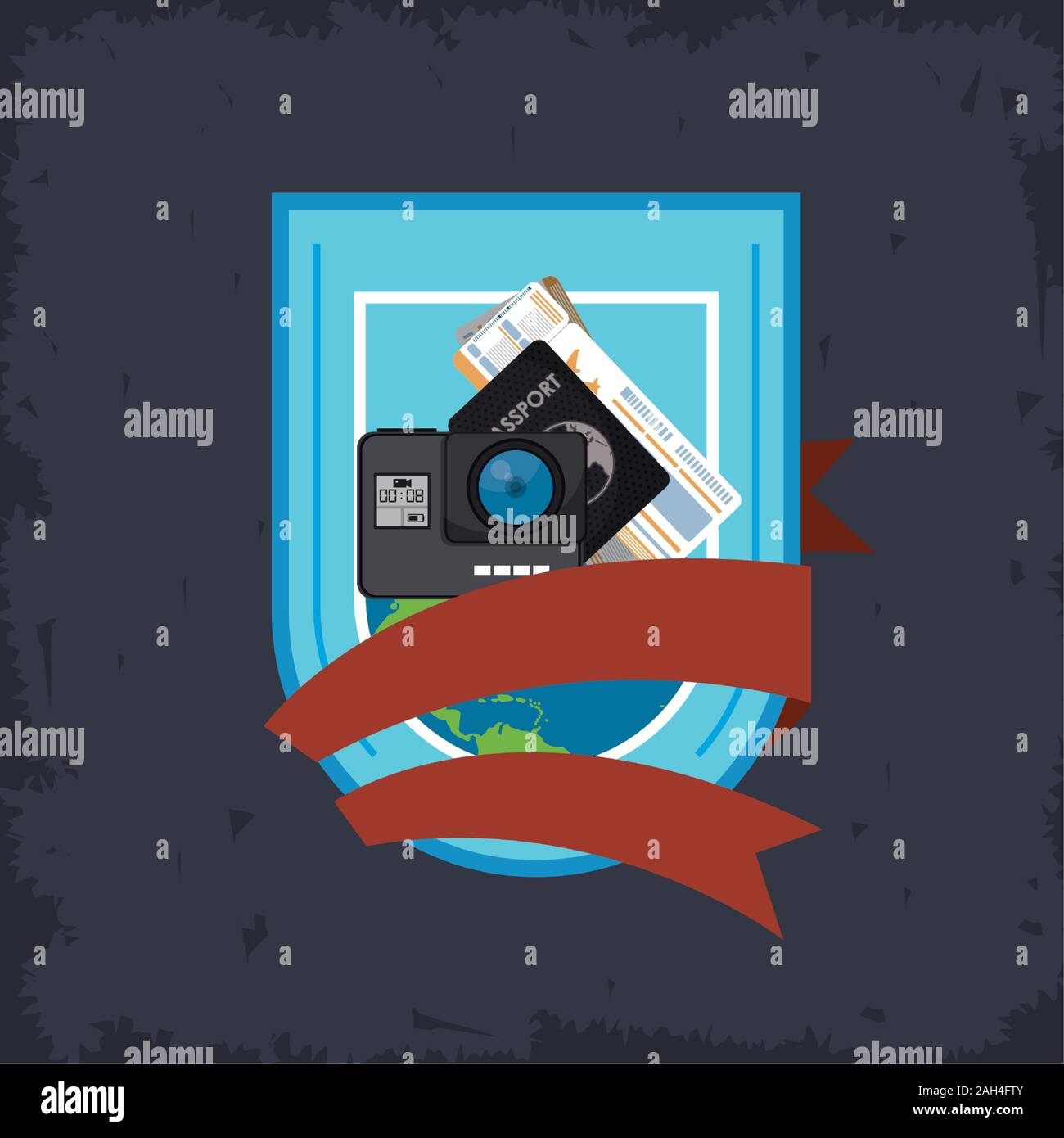 Travel items frame Stock Vector Images - Alamy