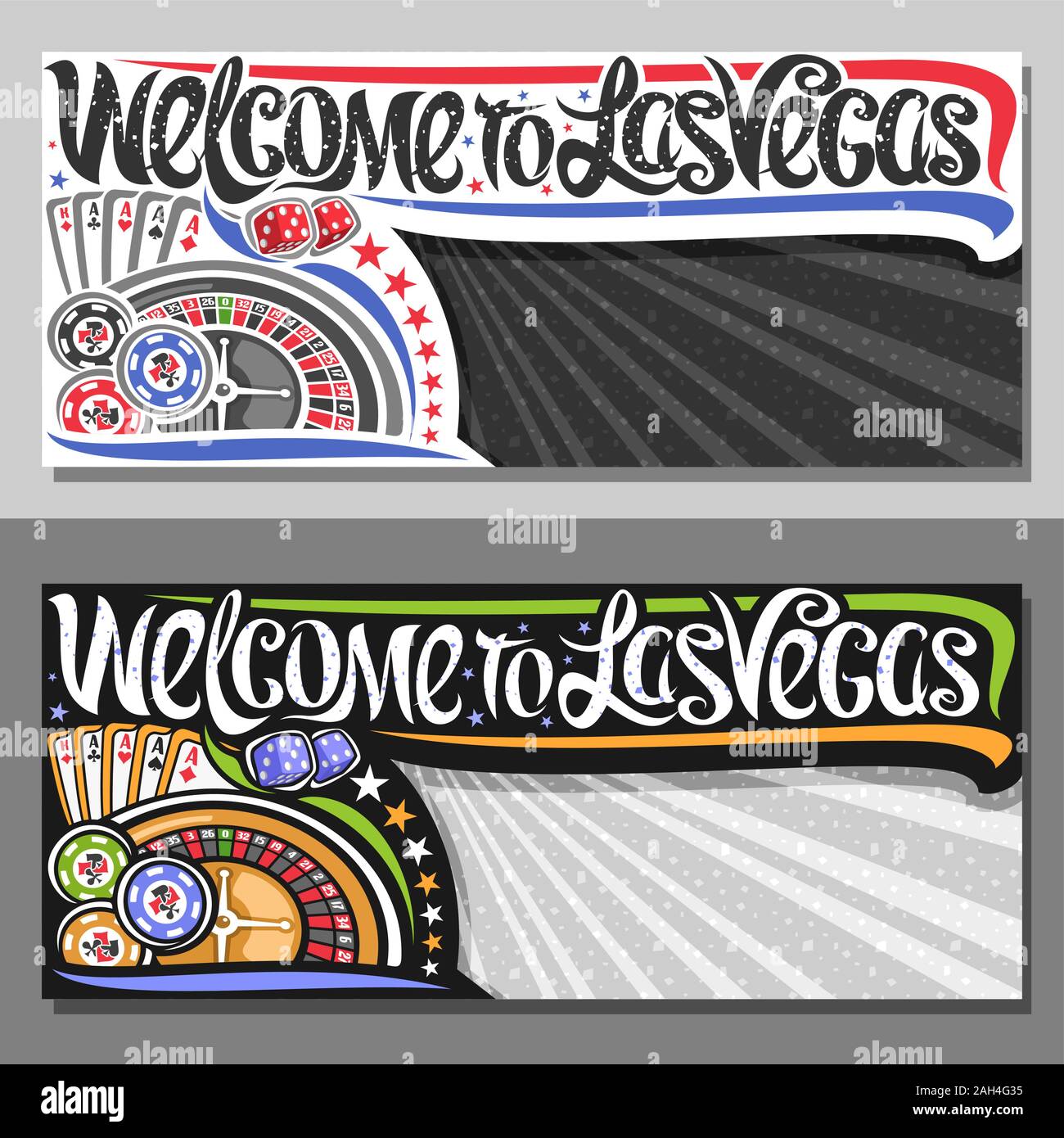 Vector vouchers for Las Vegas with copy space, decorative sign board ...
