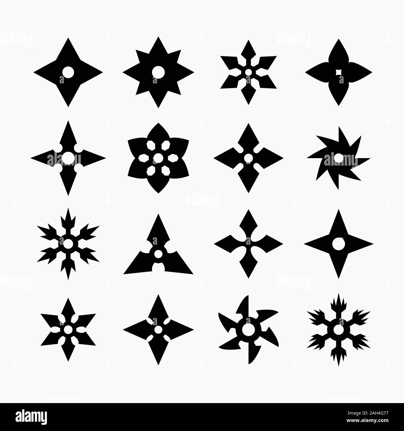Ninja star icon set design Stock Vector Image & Art - Alamy