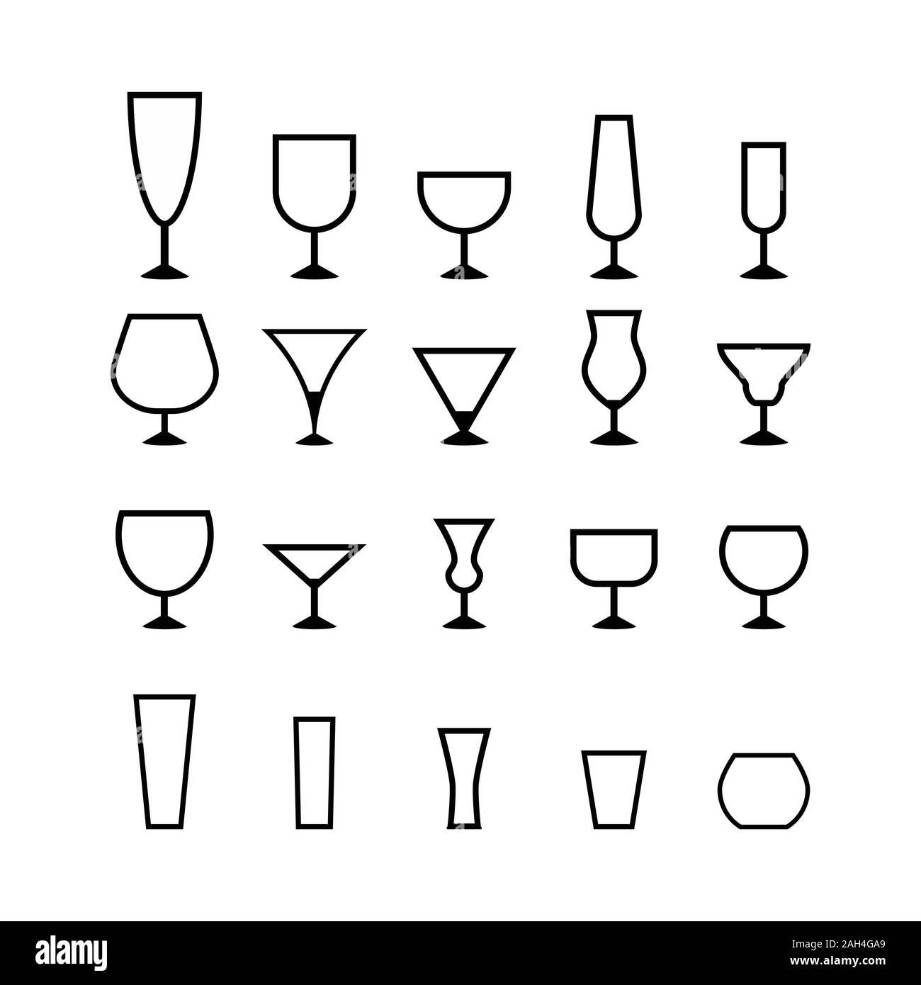 Drink glass icon set design Stock Vector Image & Art - Alamy