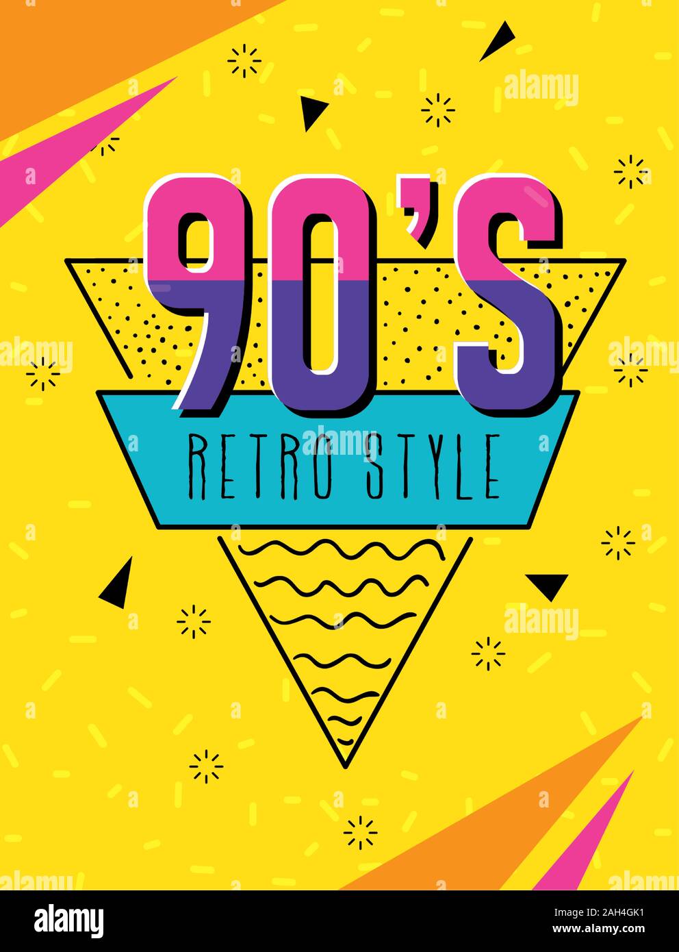 poster of nineties retro style pop art Stock Vector Image & Art - Alamy