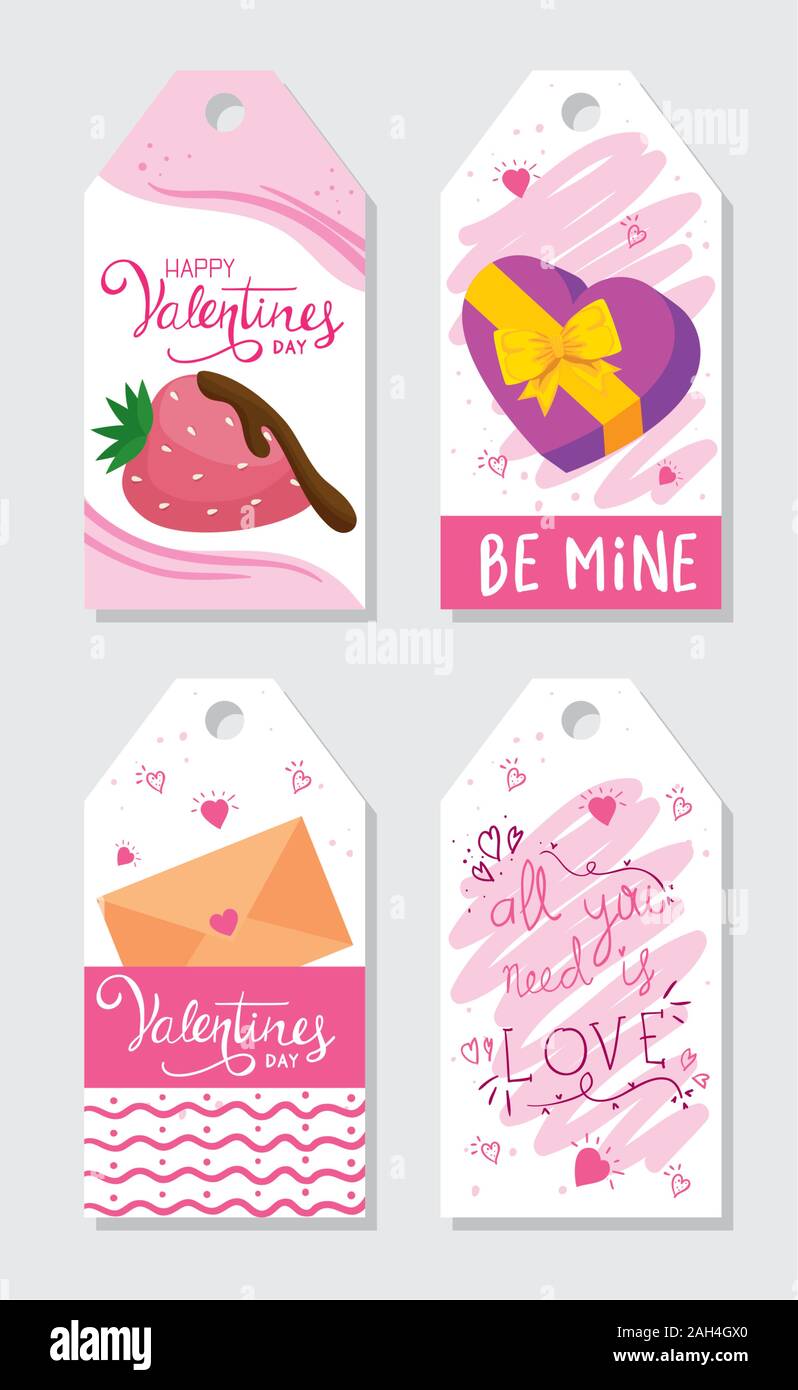 Envelope and tags for valentines day Stock Vector Images - Alamy