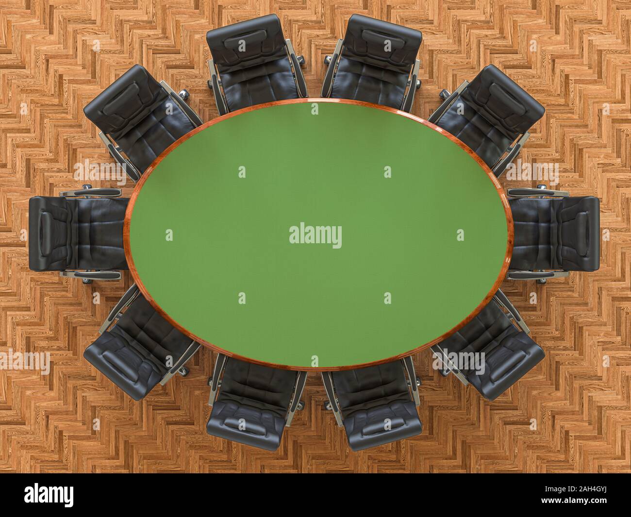Government Round Table Meeting, 3D rendering Stock Photo - Alamy