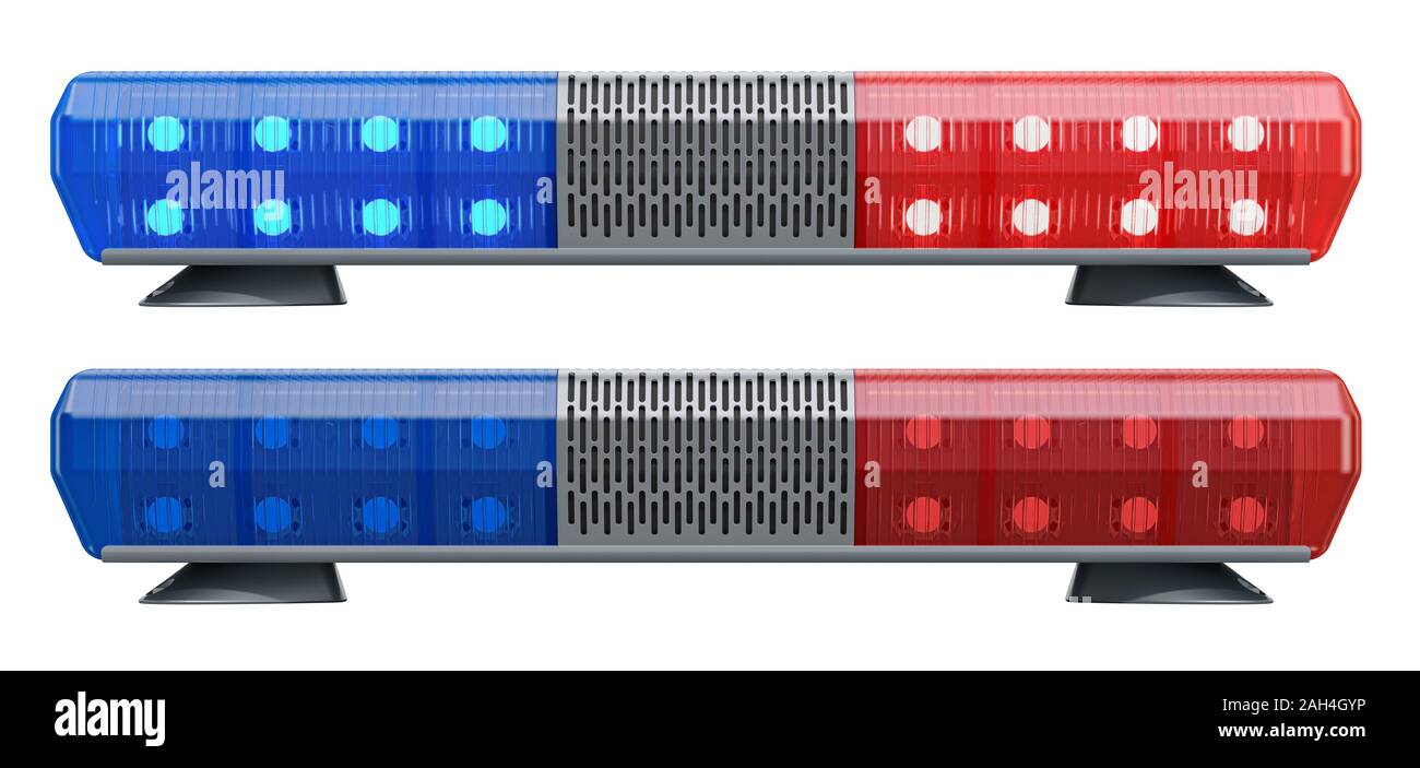Lightbar, 3D rendering isolated on white background Stock Photo - Alamy
