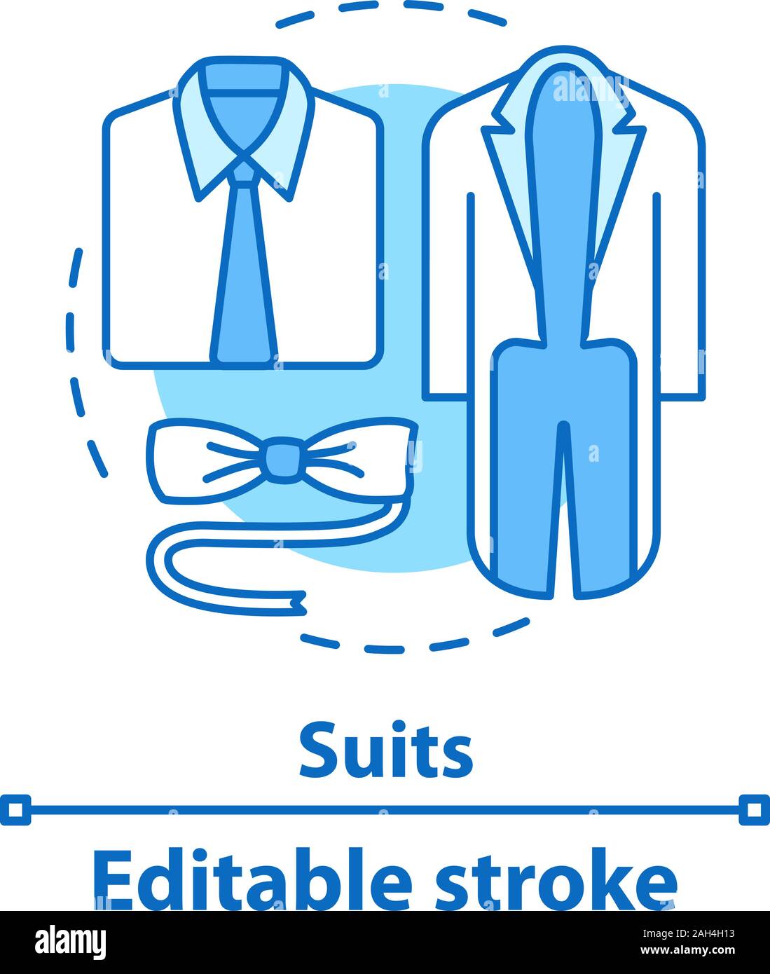 Formal wear concept icon. Suits. Menswear. Clothing store. Men's ...