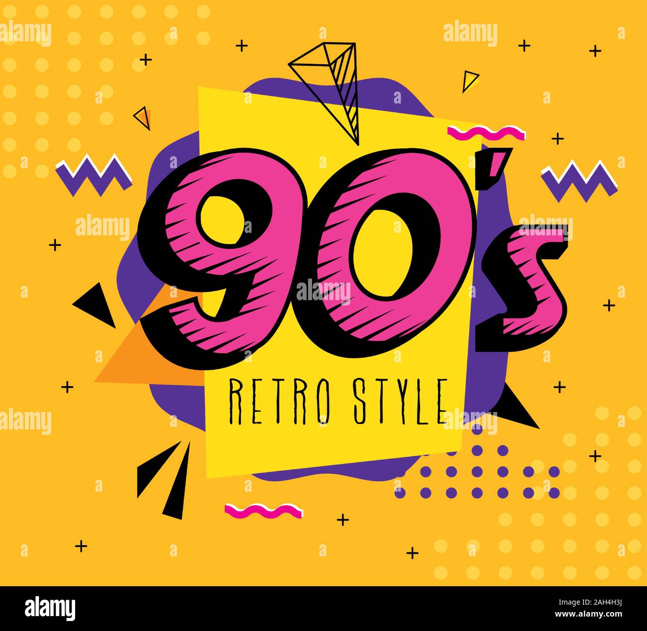 poster of nineties retro style pop art Stock Vector Image & Art - Alamy