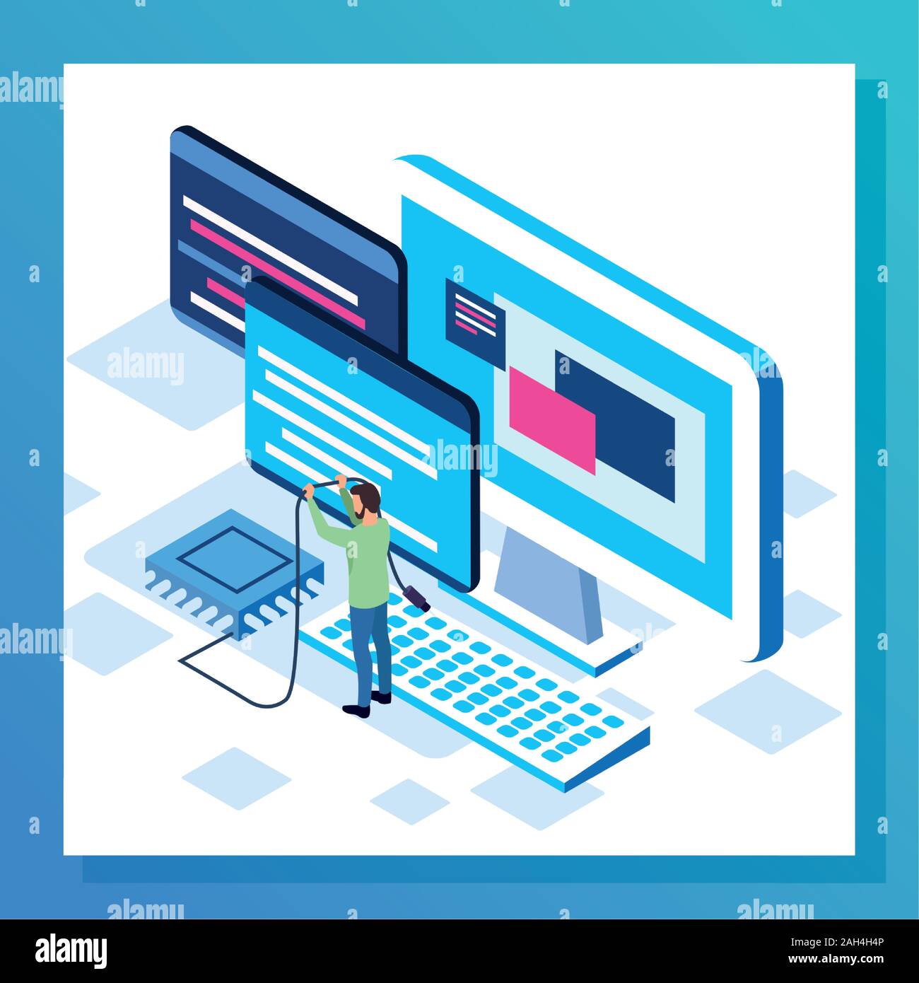 Communications and computers Stock Vector Images - Alamy