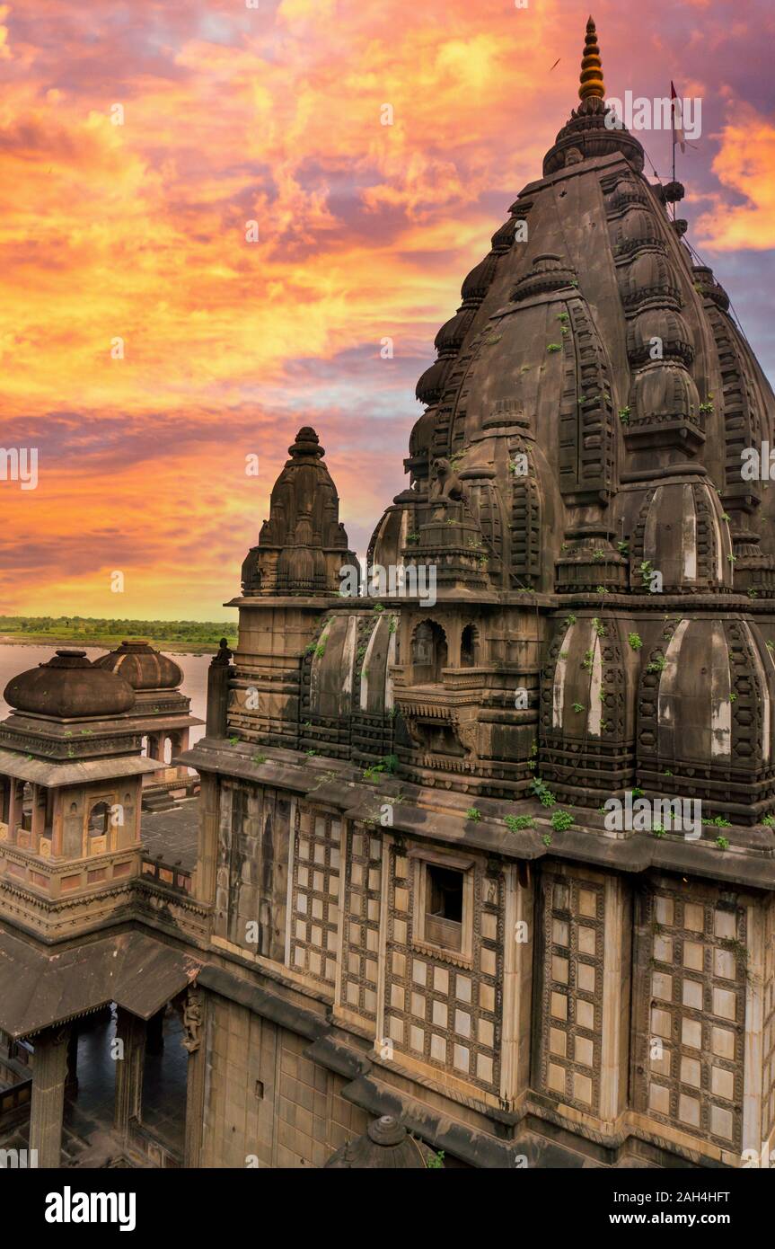 Exterior shots of Ahilya fort Maheshwar Stock Photo - Alamy