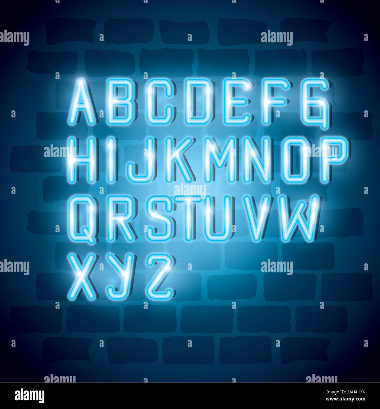 Illuminated advertising letters Stock Vector Images - Alamy