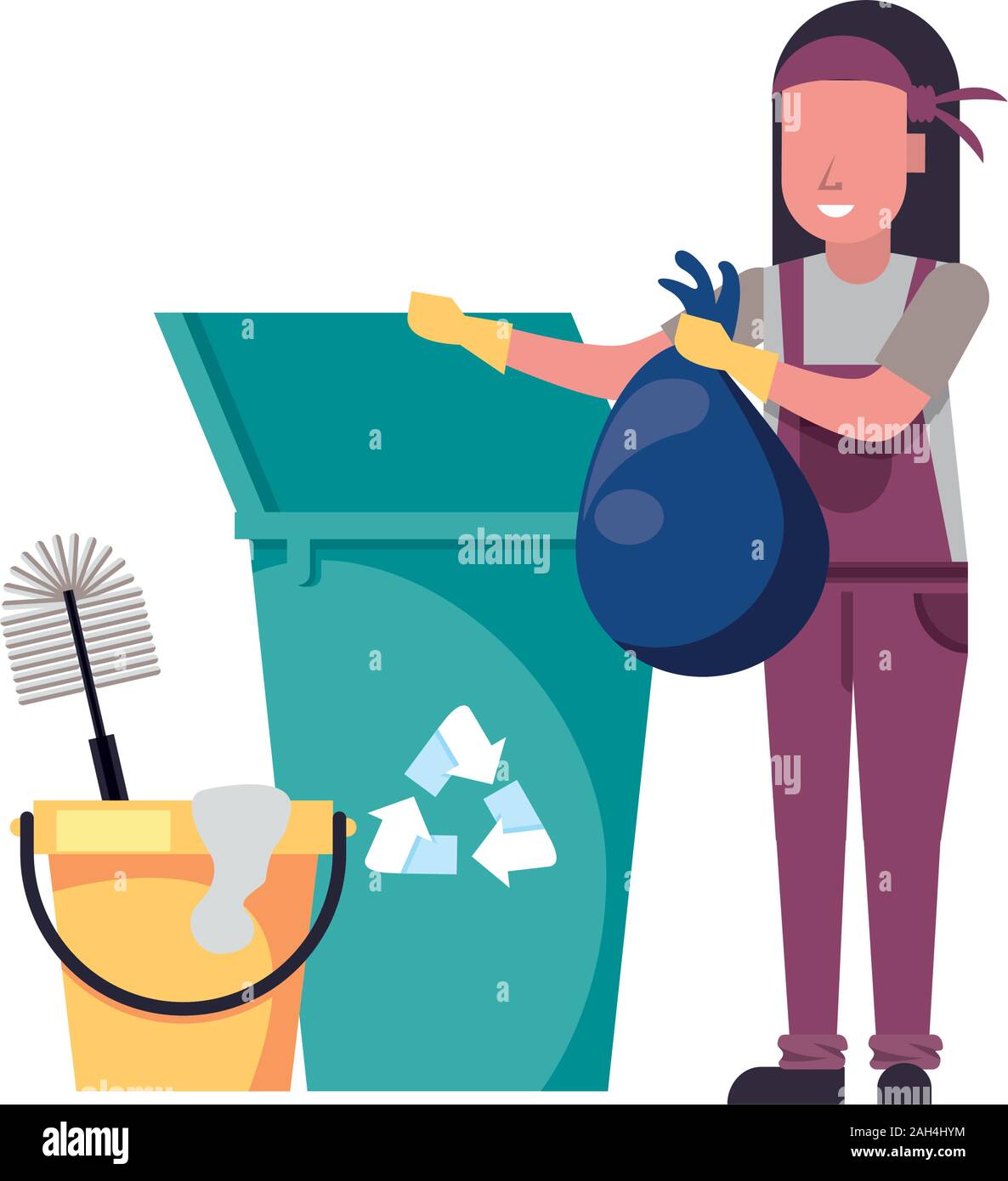 Recycle pot garbage icon vector hi-res stock photography and images - Alamy
