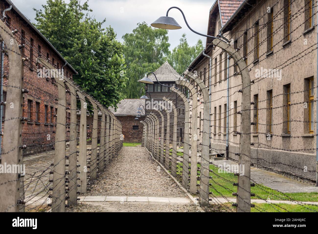 Auschwitz Birkenau, Poland - June 27, 2018: The Nazi concentration camp ...