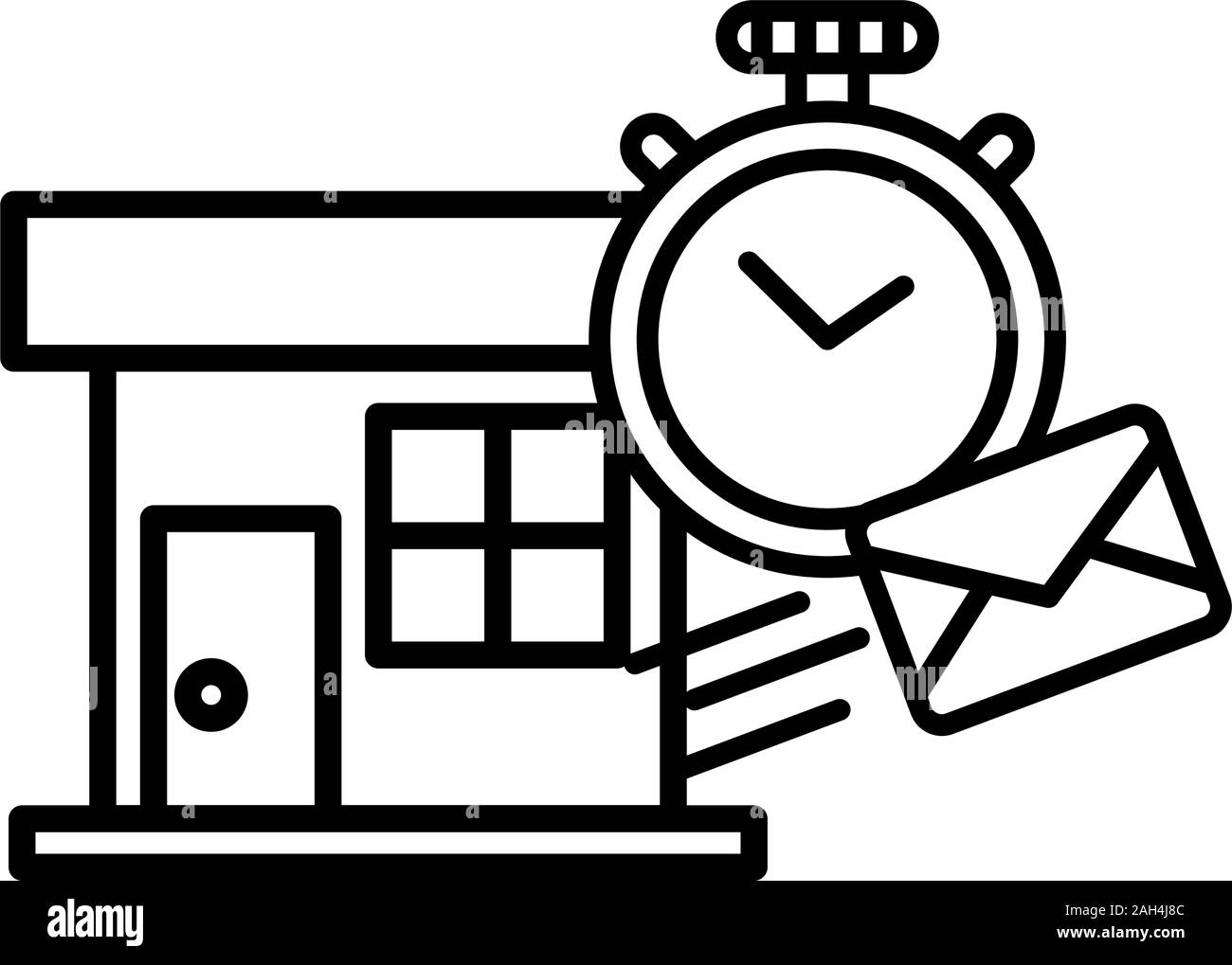 building office postal service icon Stock Vector Image & Art - Alamy