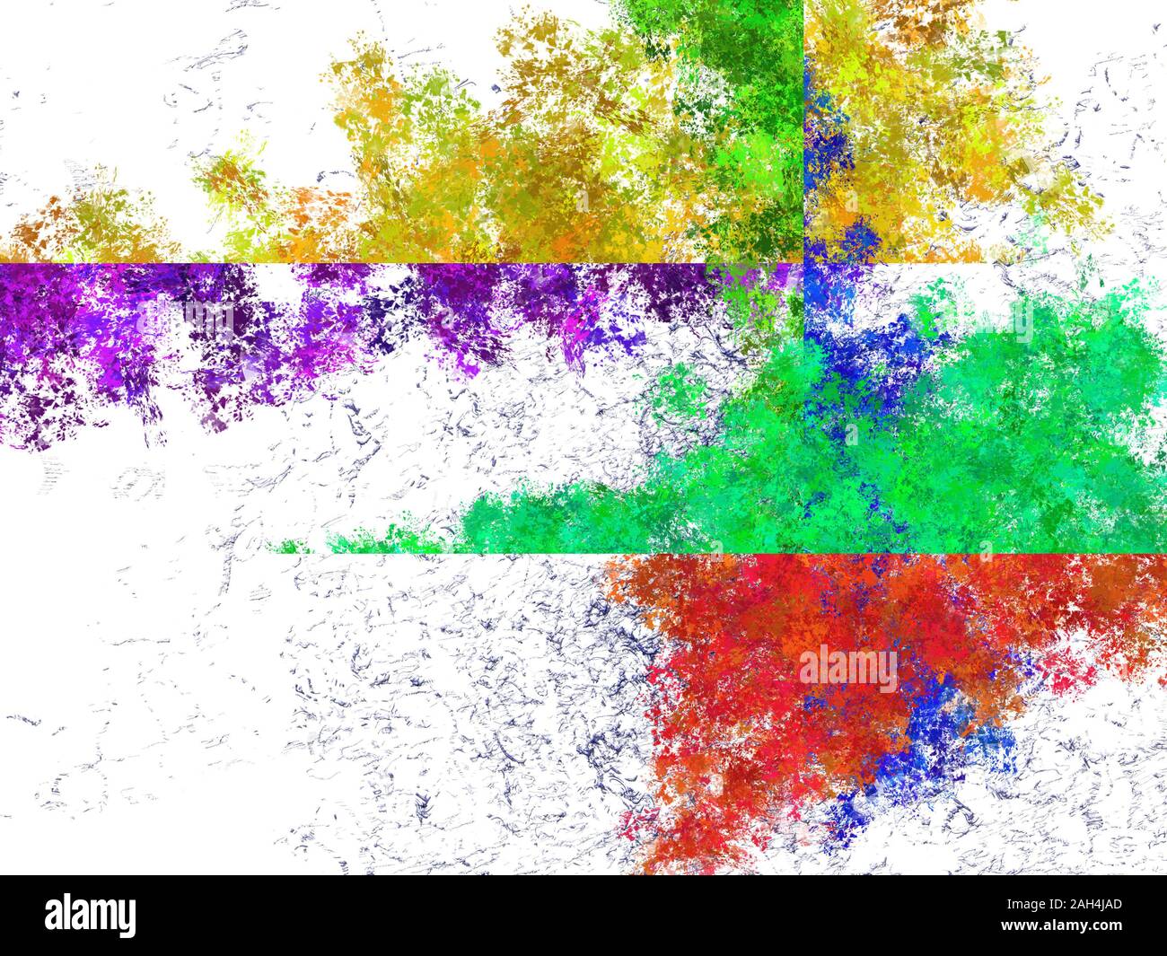 Modern digital art. Colorful brush strokes Stock Photo - Alamy