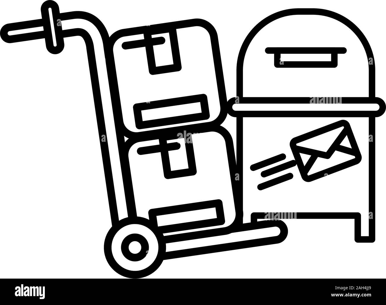 Cardboard with wheels Stock Vector Images - Alamy