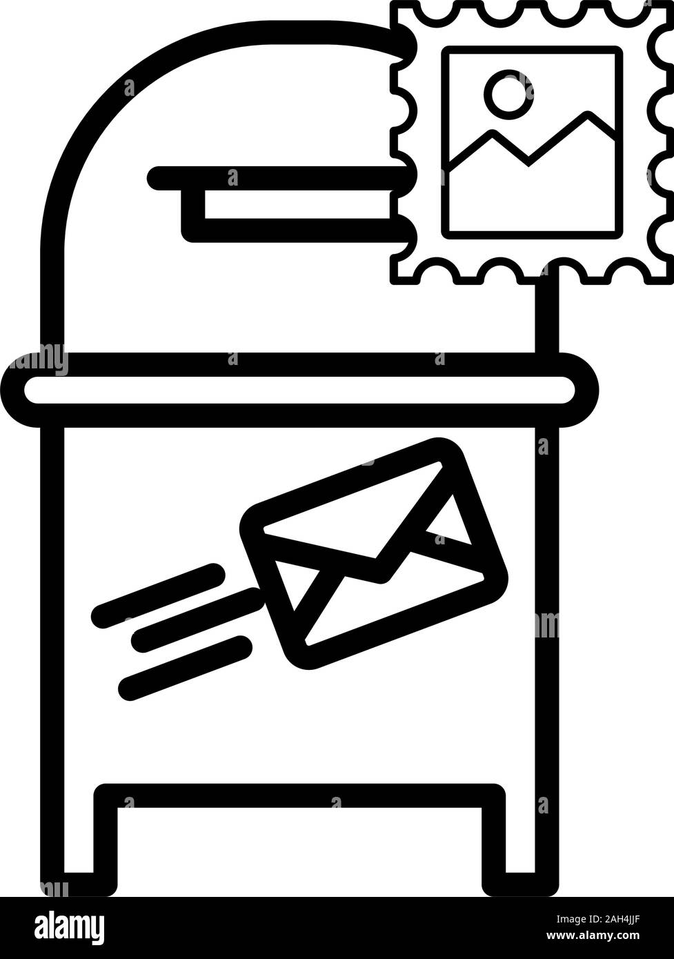 street mailbox postal service icon Stock Vector Image & Art - Alamy